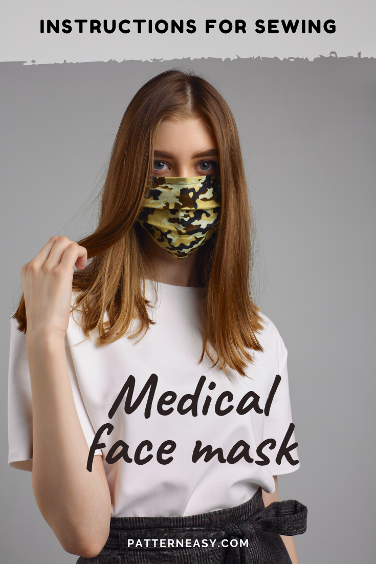 Medical mask. Instructions for sewing and printing patterns | Шить ...
